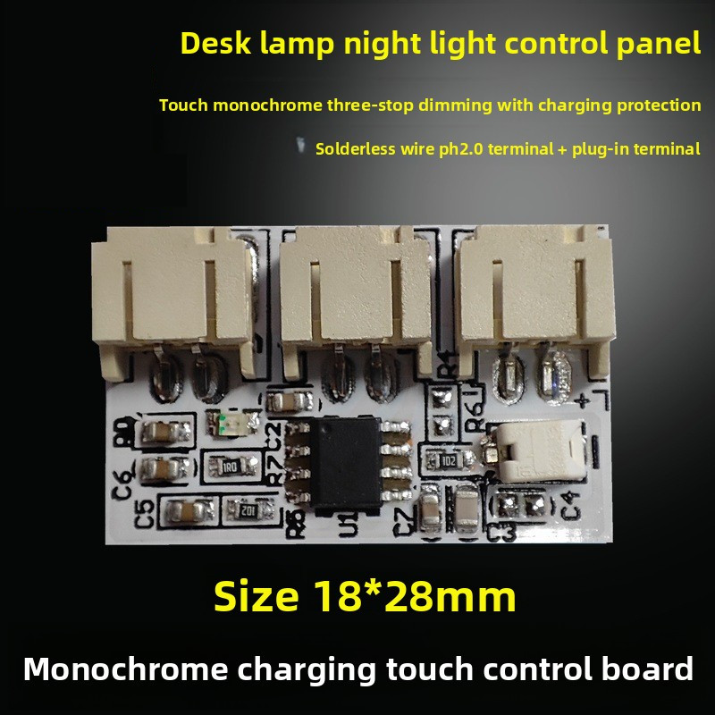 No-Solder Wire Beech Wood Table Lamp 3.7V Control Board 5V Light Board ...