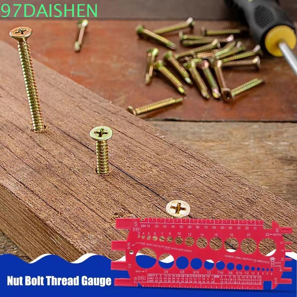 DAISHEN Nut Gauge, Metric Size Imperial Standard Screw Size Measuring ...