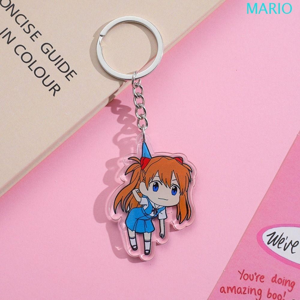 MARIO Neon Genesis Evangelion Keychain, Asuka EVA 01 Anime EVA Pendant ...