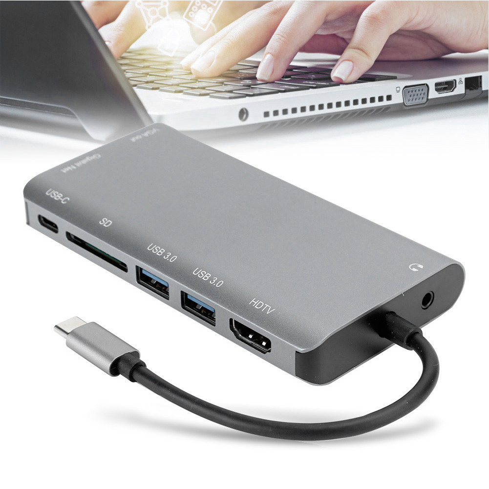 Yohooo Eight In One Type-c Docking Station 4K Card VGA Notebook ...