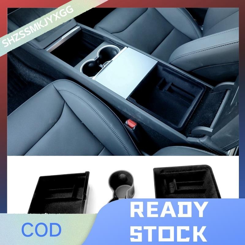 For Model 3 2024 Center Console Organizer Armrest Storage Box Cup ...