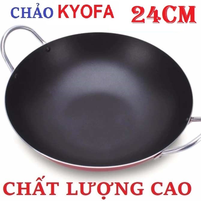 Kyofa High Quality 2-Handle Non-Stick Pan, size 24CM. Super Durable Non ...