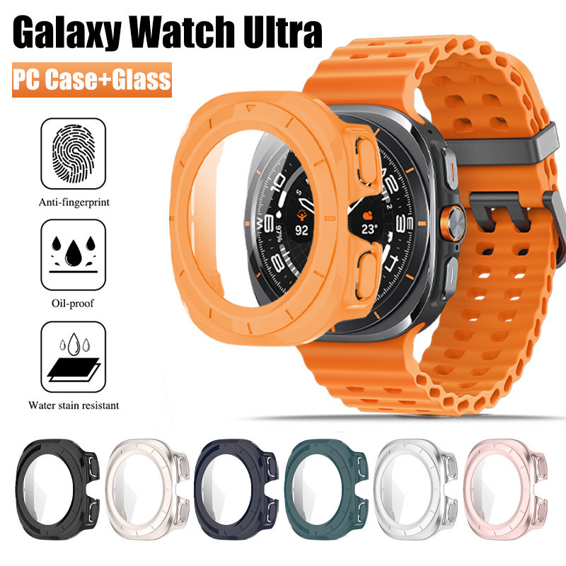 Samsung Galaxy Watch Ultra 47mm Case PC Full Cover + Tempered Film Hard ...