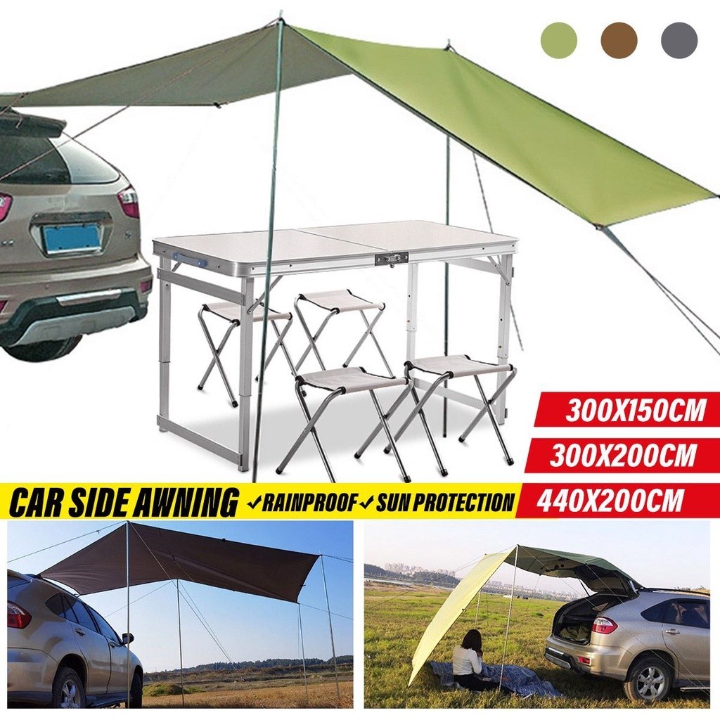 RQ+√Car Shelter Shade Camping Side Car Roof Top Tent Awning Waterproof UV Portable Camping Tent ...