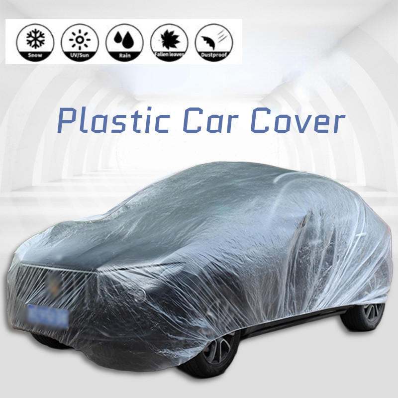 Plastic Car Cover Disposable Transparent Car Clothing Cover Dustproof ...