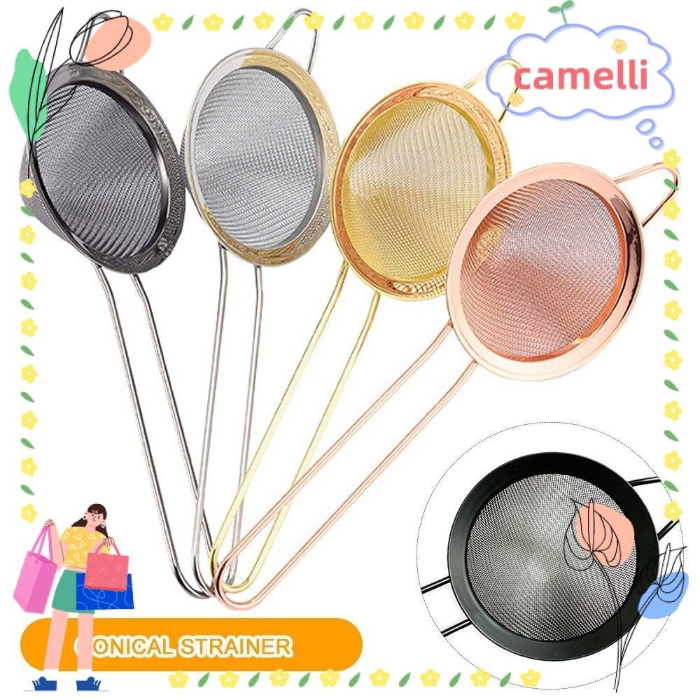CAMELLI Cocktail Strainer, Cone Shaped Rose Gold Bar Strainer ...