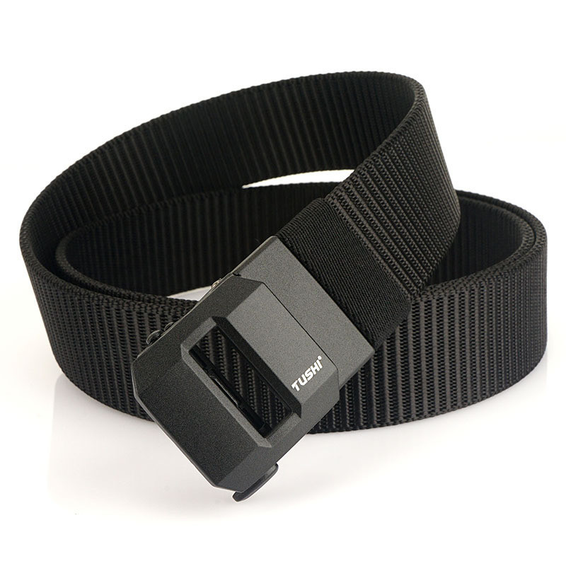 Men Belt Outdoor Tactical Adjustable Nylon Belt with Automatic Buckle ...