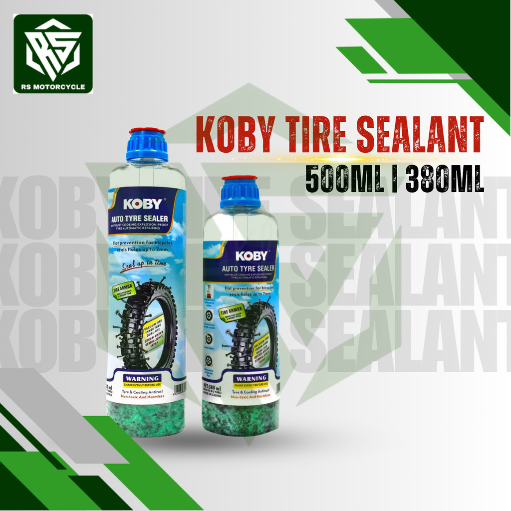 [RIDE SAFE] MOTORCYCLE ORIGINAL AUTO KOBY TIRE SEALANT LIQUID ANTI-FLAT ...