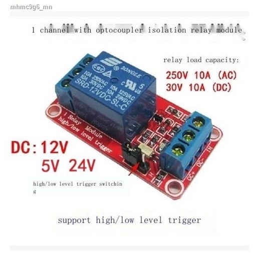 With optocoupler 1-way relay module 5V/12V/24V one-way relay expansion ...