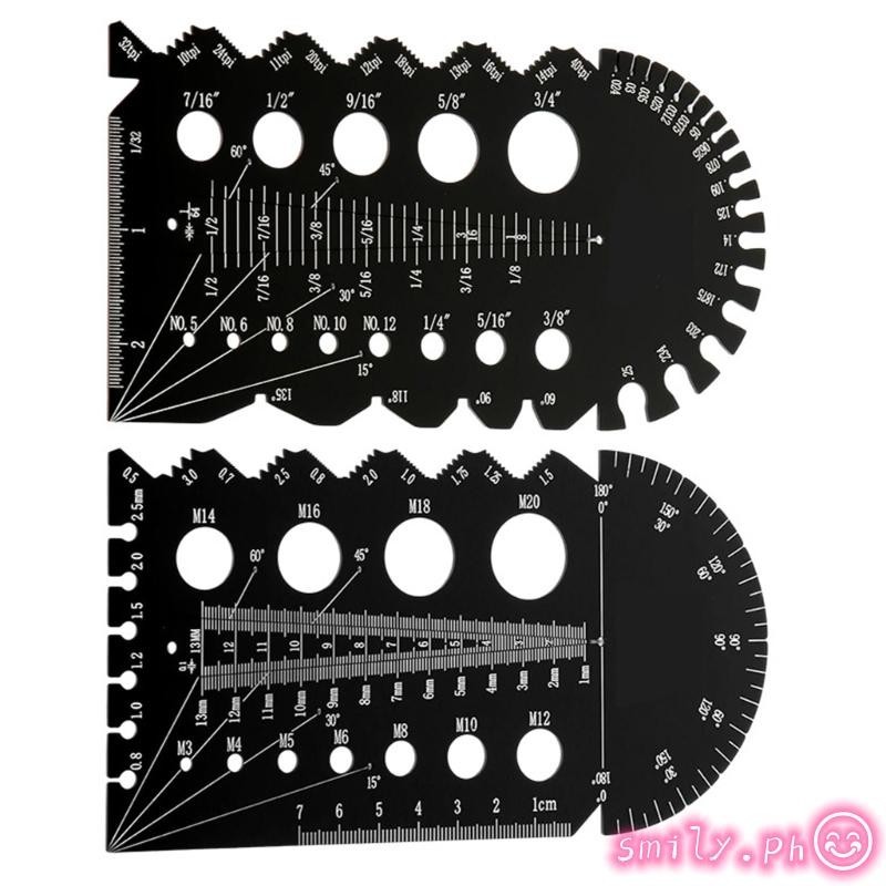 SMLILY Nut And Drill Bit Thread Checker Screws Measuring Imperials Tool ...