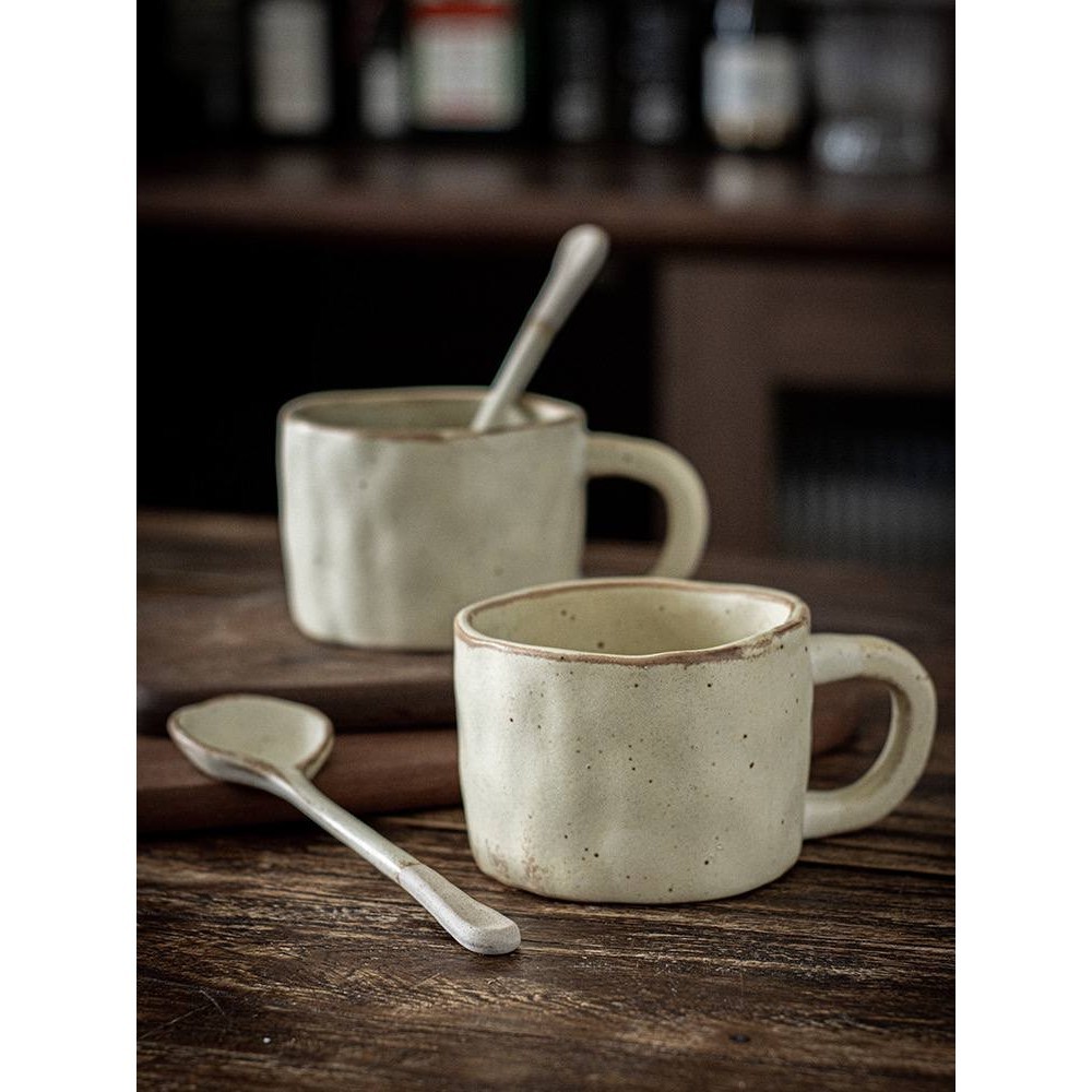 Living Plus 200ml Retro Style Japanese Hand Made Ceramic Mugs Coffee ...