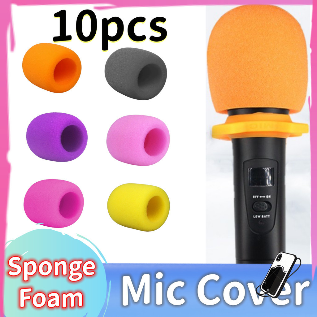 10PCS Microphone Foam Mic Foam Cover Mic Windscreen Cap Handheld ...