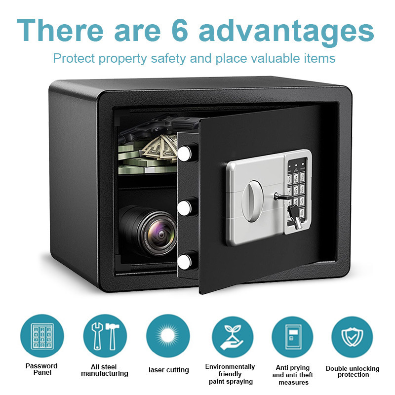 BK 6-year Warranty Safe Deposit Box Mini Deposit Box Fireproof Safe ...