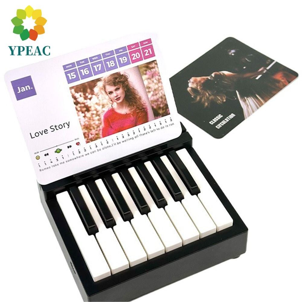 YPEAC Taylor Piano Calendar, Playable 27 Cards 2024 Desk Calendar ...