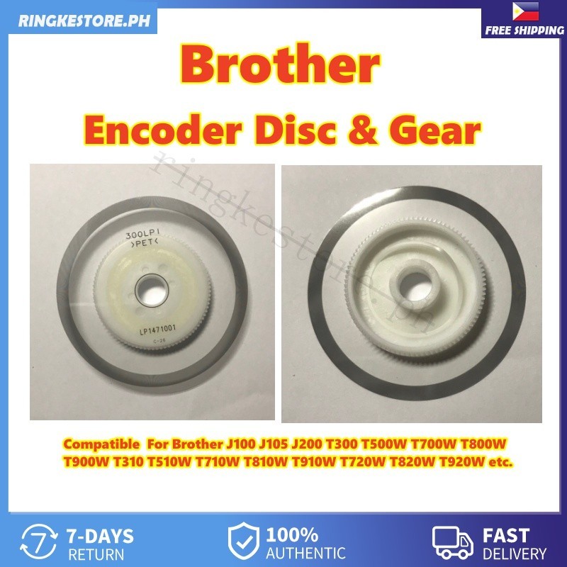 Brother Encoder disk and PF Roller Gear Brother Printer t300 J100 J200 ...