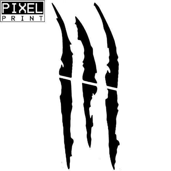 Monster Scratch Stickers for Motorcycle Design Vinyl Sticker Waterproof ...