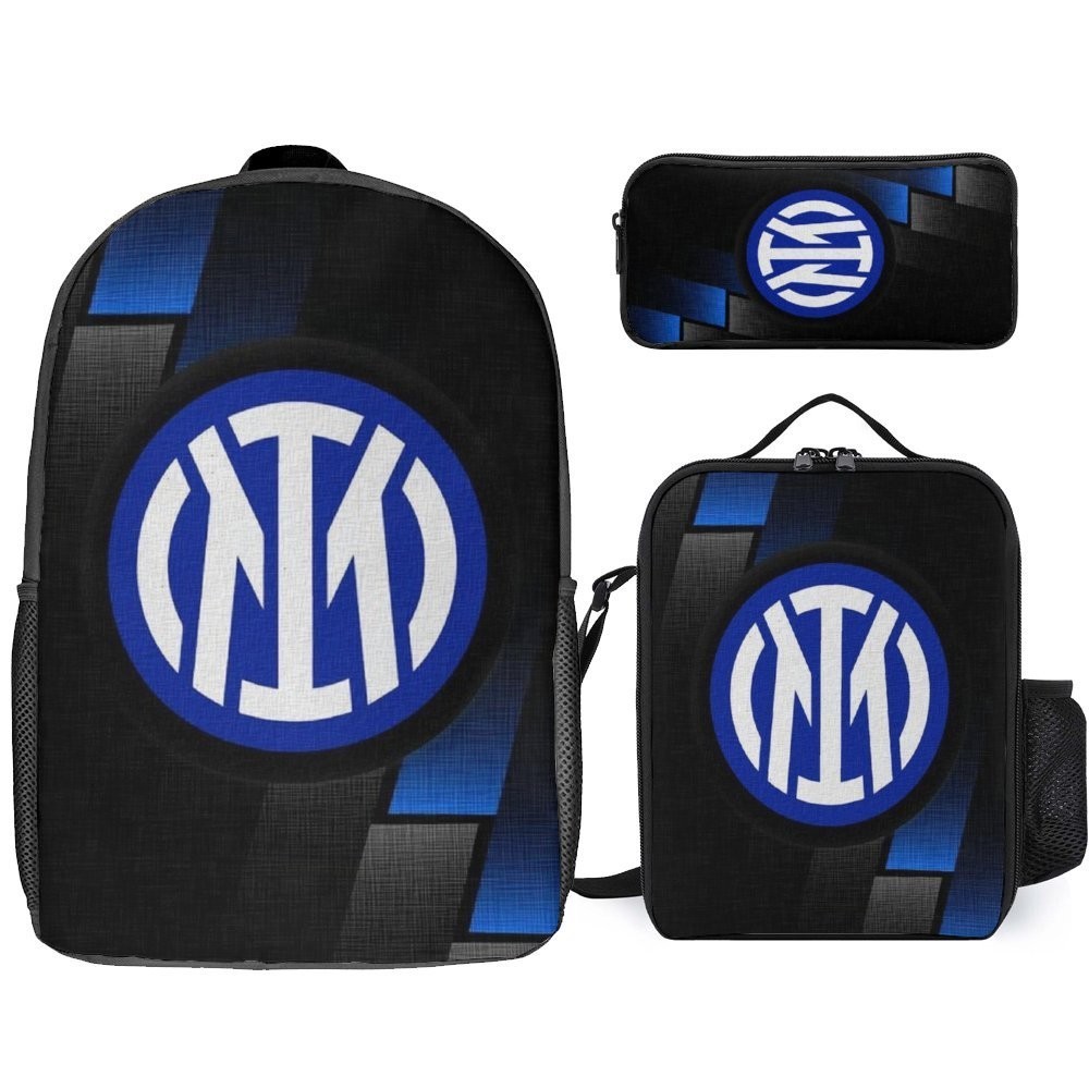 Inter Milan 3 in 1 Backpack Cute Schoolbag Cartoon Back Pack ...