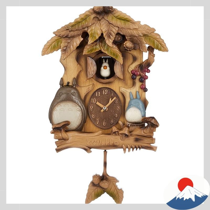 RHYTHM Totoro Cuckoo Clock Music Box Made in Japan Brown 565x335x175mm ...