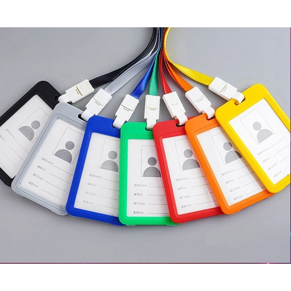 Double Sided ID Holder Jacket Protector Case Vertical for Cards ...