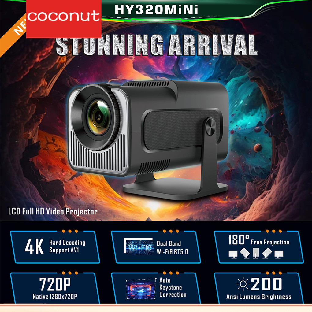 【Coco】390ANSI 4K Projector Native Resolution For Cinema Experience ...