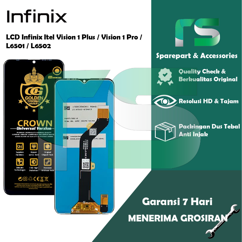 Lcd TOUCHSCREEN ITEL VISION 1 PLUS/VISION 1 PRO/L6501/L6502/SMART 5 ORI ...