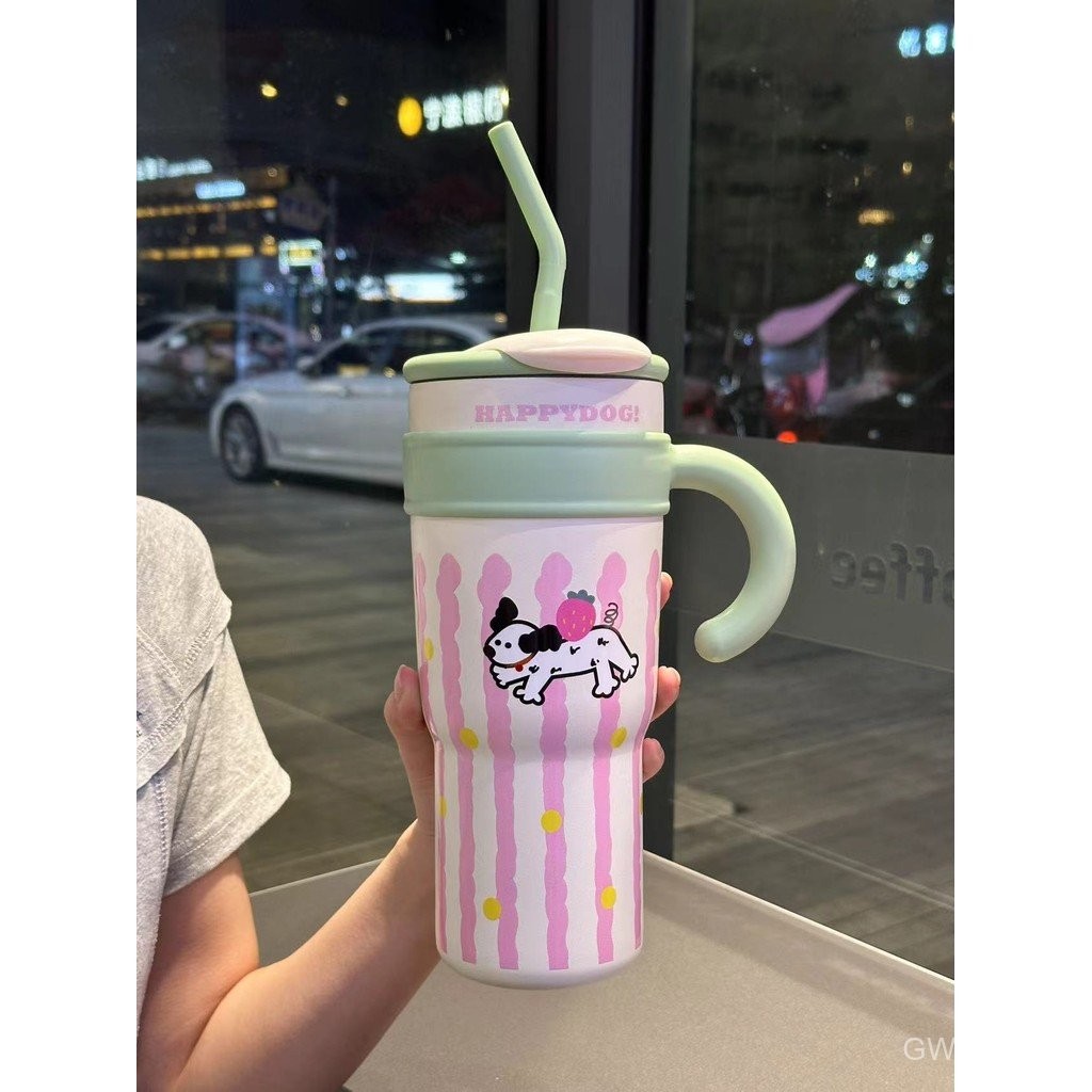 2024New Good-looking Giant Vacuum Cup Milky Tea Cup Lucky Belly Cup ...