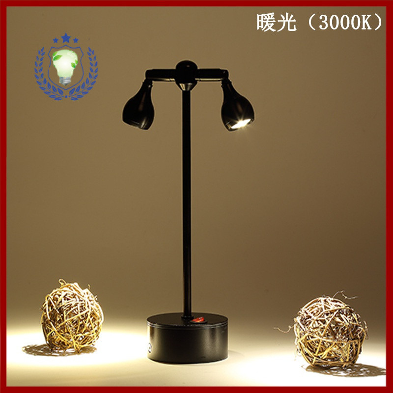 Double HeadledWireless Rechargeable Spotlight1W3WJewelry Counter ...