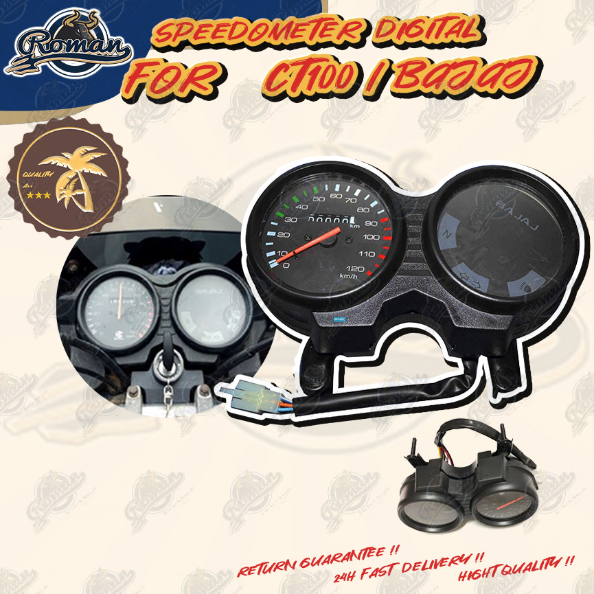 ROMAN Motorcycle gauge panel assembly ct100/bajaj speedometer gauge ...