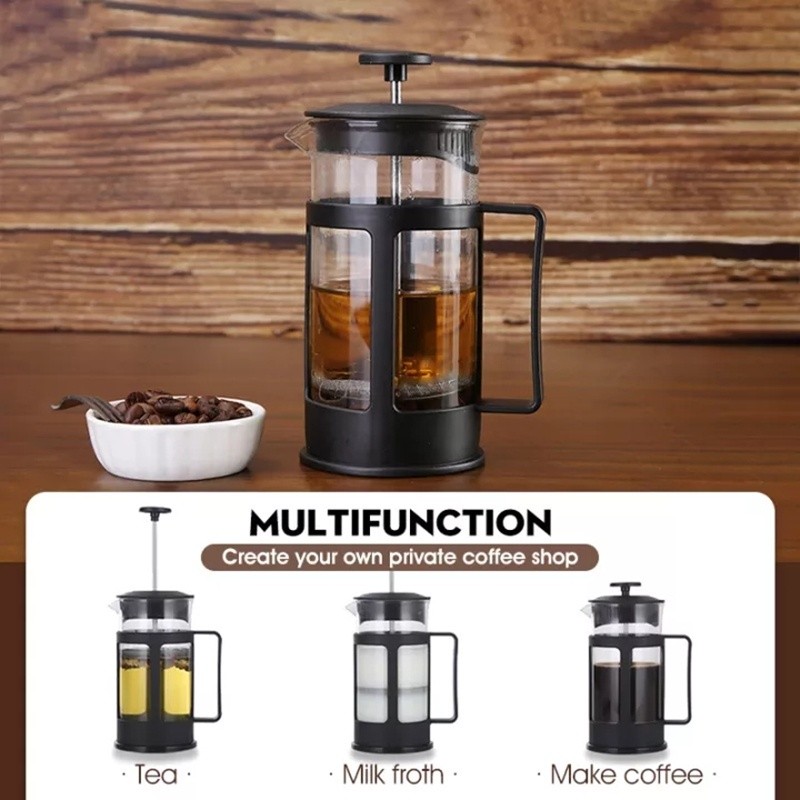 300/600ml Coffee Tea Press Filter Manual French Maker Stainless Steal ...
