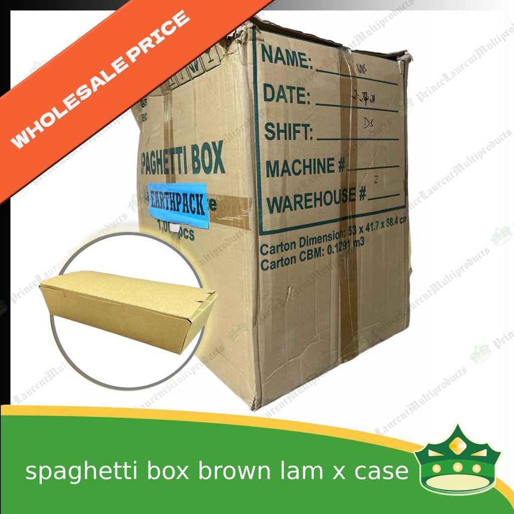[1000 pcs] paper spaghetti box kraft brown for take-outs and delivery ...