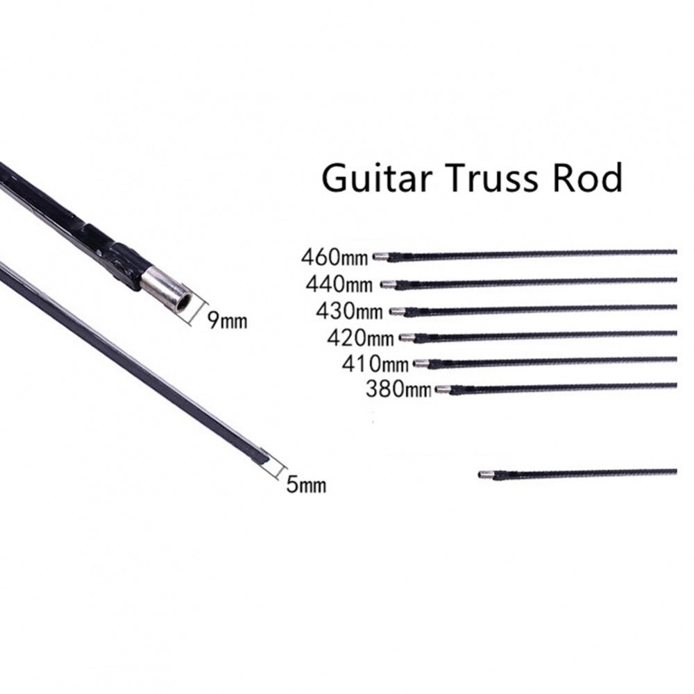 Black Metal Guitar Truss Rod with Optional Length Sizes Ensure Quality ...