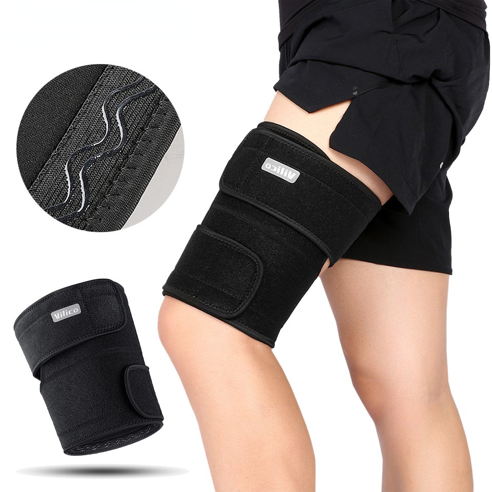 1Pcs Thigh Brace Support Hamstring Wrap Compression Sleeves Trimmer for ...