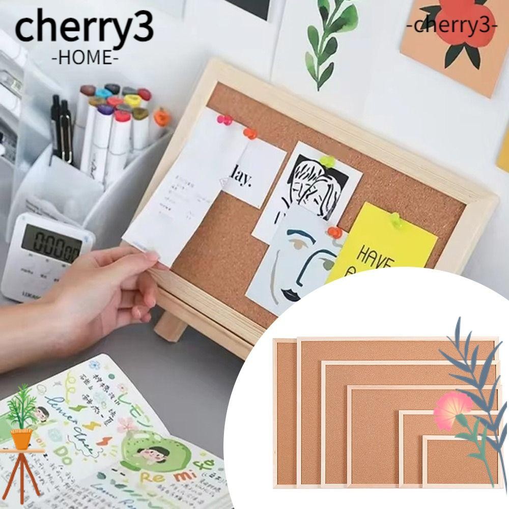 CHERRY3 Cork Display Panel, DIY Wood Cork Board, Wooden Frame Hanging ...