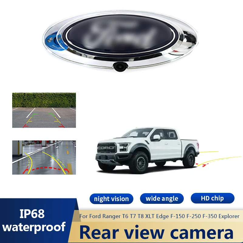 170° Car Badge Logo Rear View Reverse Backup Camera For Ford Ranger T6 ...