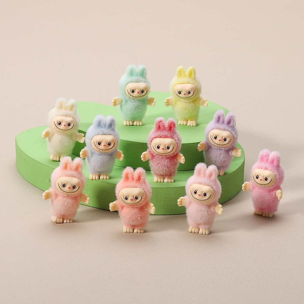 10pcs Velvet Labubu Cute 3D Resin Charms for DIY (4-335)pls check ...