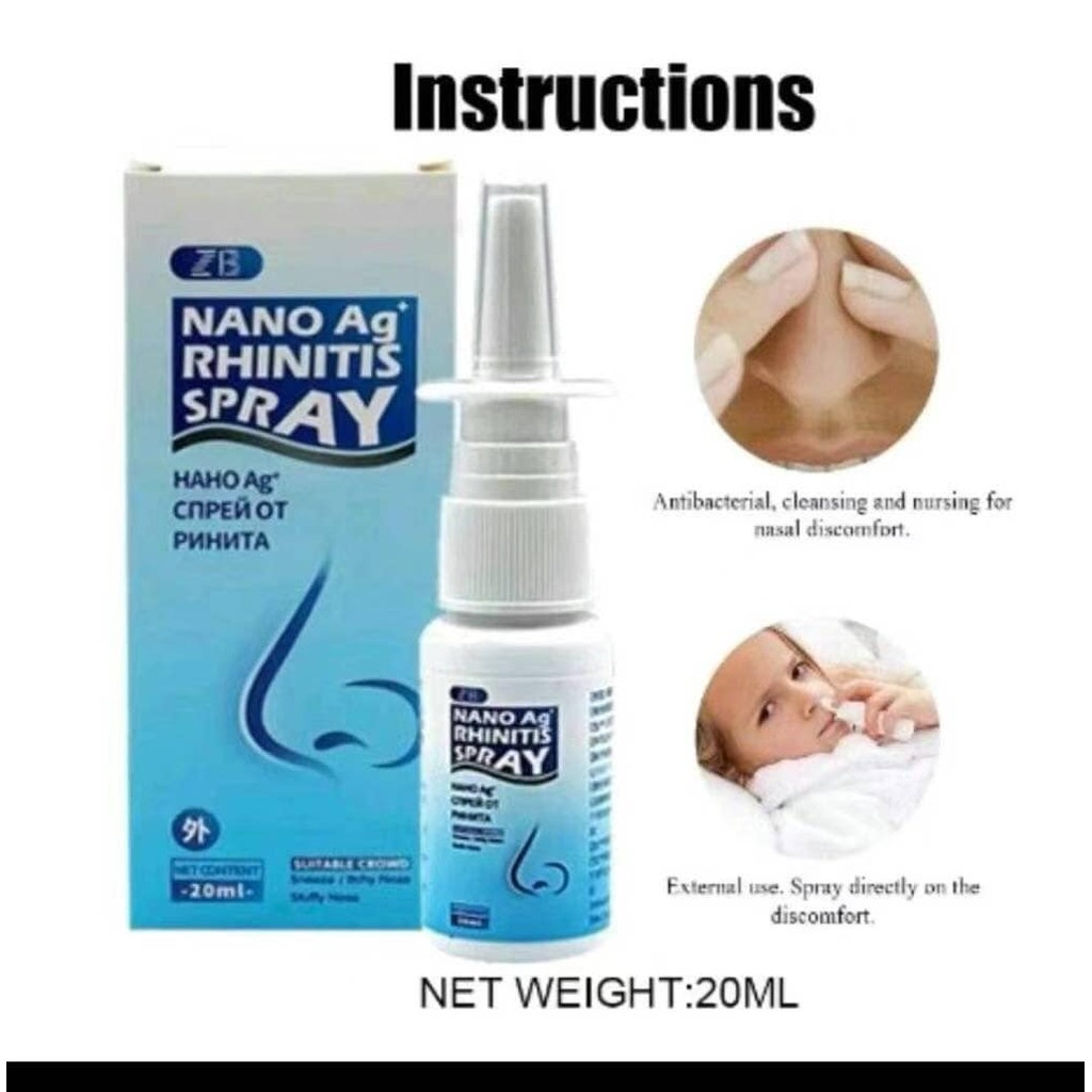 Nano Ag Rhinitis Spray Atrophic Refreshing Rhinitis Spray Herb Nasal ...