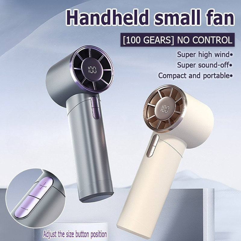 QJT-High-speed Adjustable Handheld Turbo Fan Bladeless Portable Fan ...
