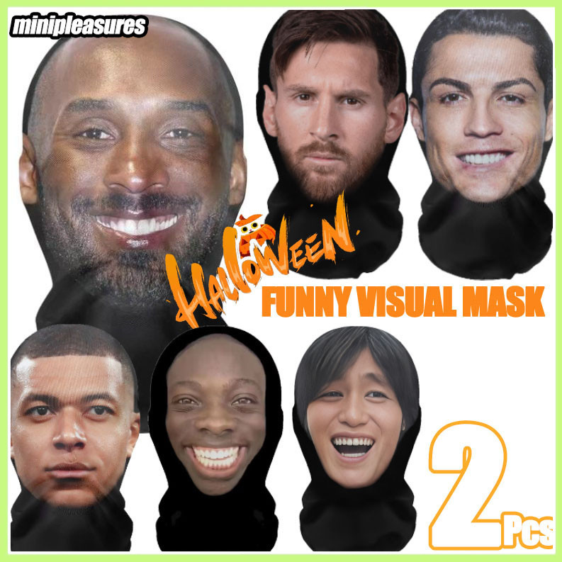 3D Funny Mesh Face Mask Facial Expression 3D Messi Ronaldo Celebrity ...