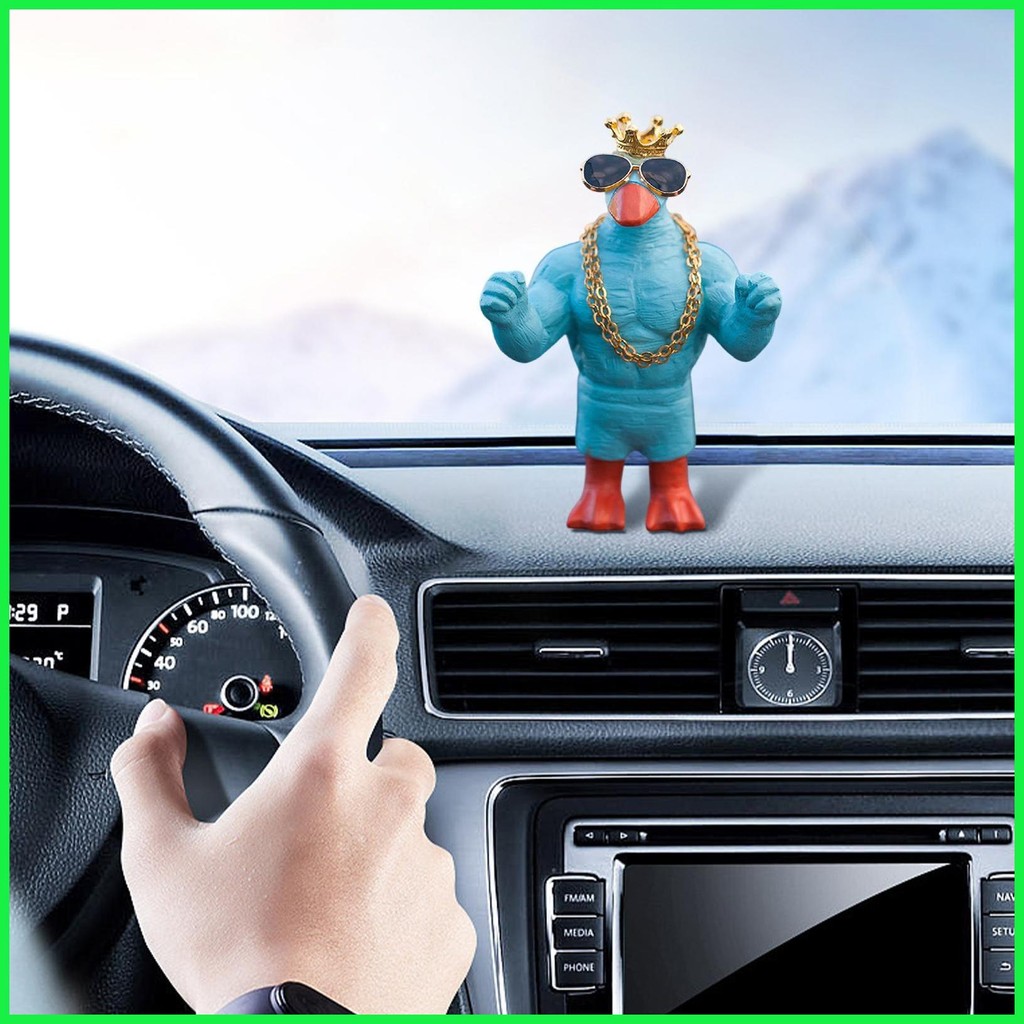 Muscular Duck Statue Cool Dashboard Duck Resin Statue Wearing ...
