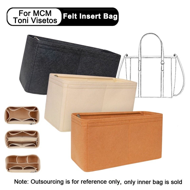 Felt inner bag organizer suitable for organizing and storing MCM Toni ...