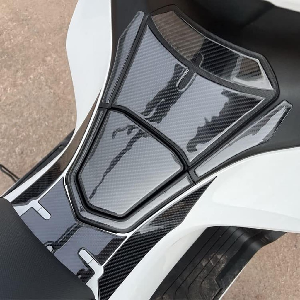 3D Carbon Fiber Sticker Decal Emblem Protection Fuel Tank Pad Gas Cap ...