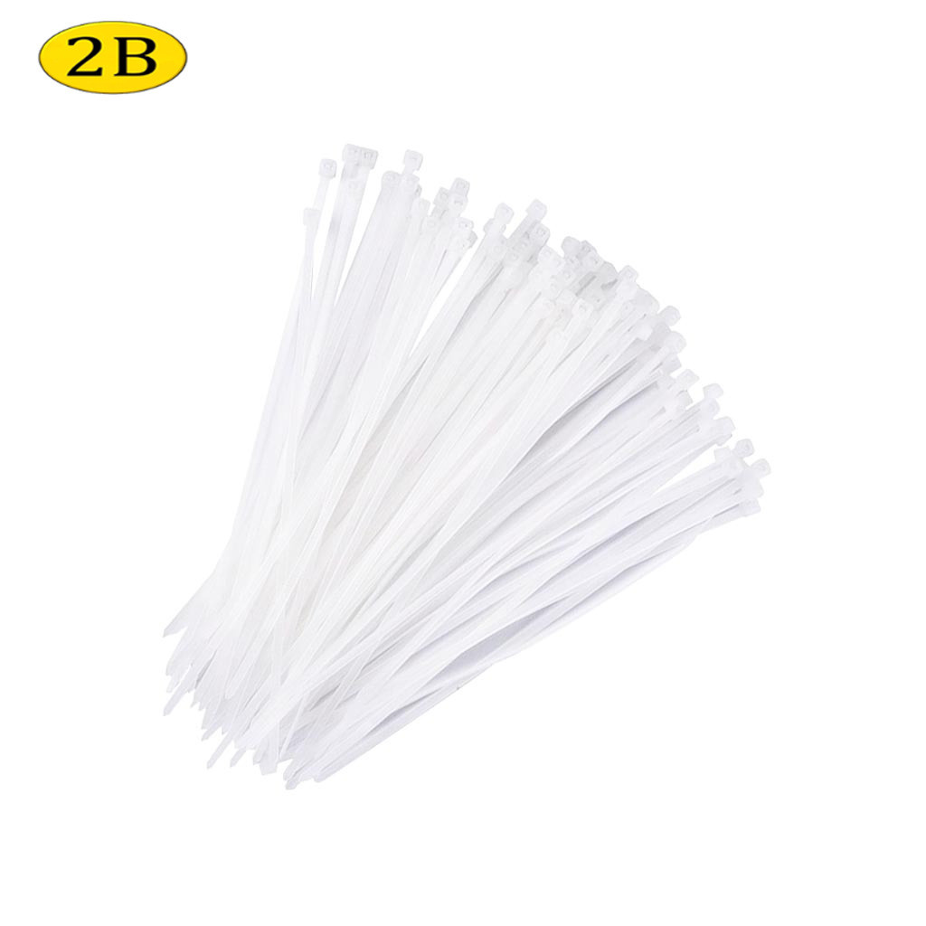 Cables Wires 100pcs(4mm x150mm) Cord White Nylon Cable Zip Tie Binder ...