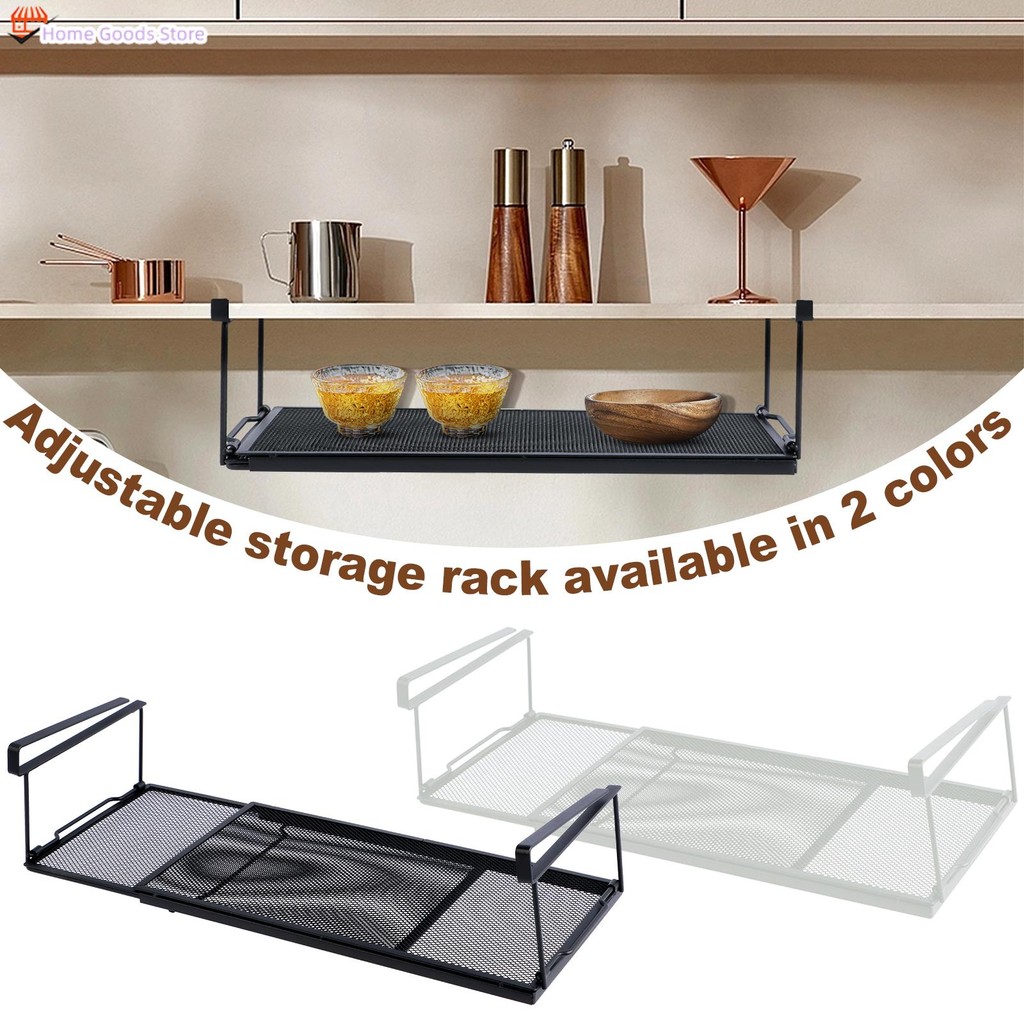 Adjustable Under Cabinet Shelf Extendable Under Shelf Storage Basket ...