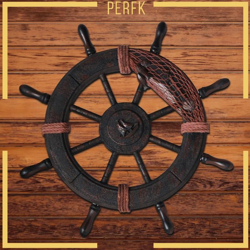 [Perfk] Vintage Premium Rustic Shabby Ship Wheel Nautical Pirate Gift ...