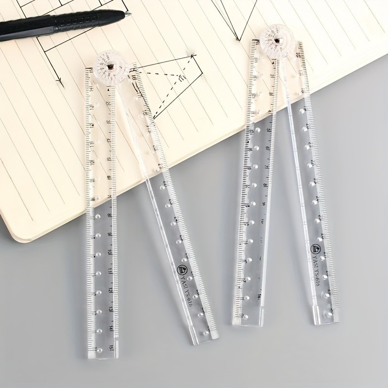 Transparent Rulers Acrylic 30cm Folding Ruler Perfect for School and ...