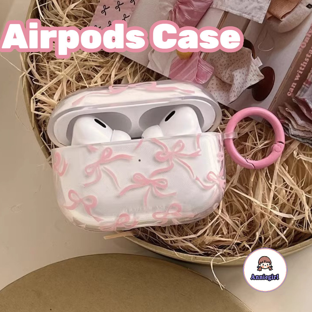 Girly Pink Bowknot Transparent Earphone Cover for Airpods 1/2/3/Pro 2 ...