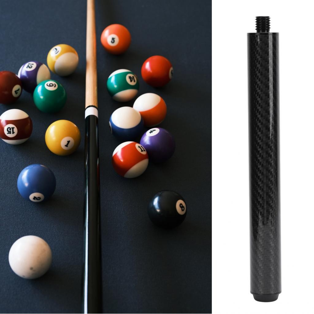 Calinodesign Billiard Pool Cue Extension Carbon Fiber Extender Weight ...