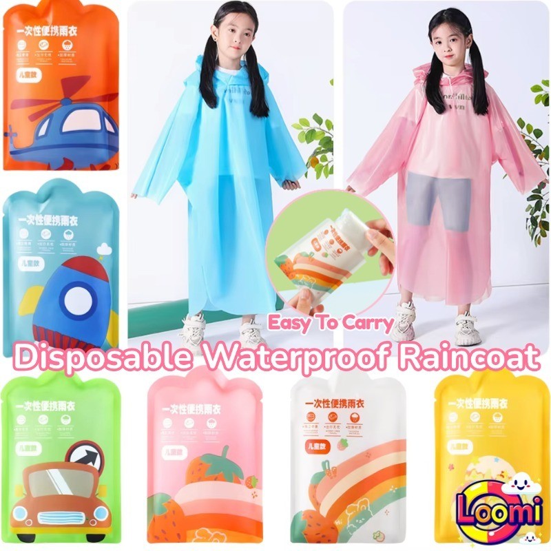 Disposable Waterproof Raincoat Portable Card Packaging Poncho ...