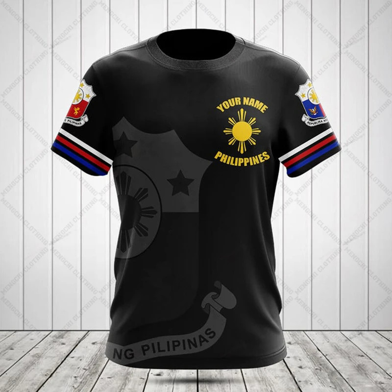 Philippines T-shirt badge pattern personalidad T-shirt panlalaking ...