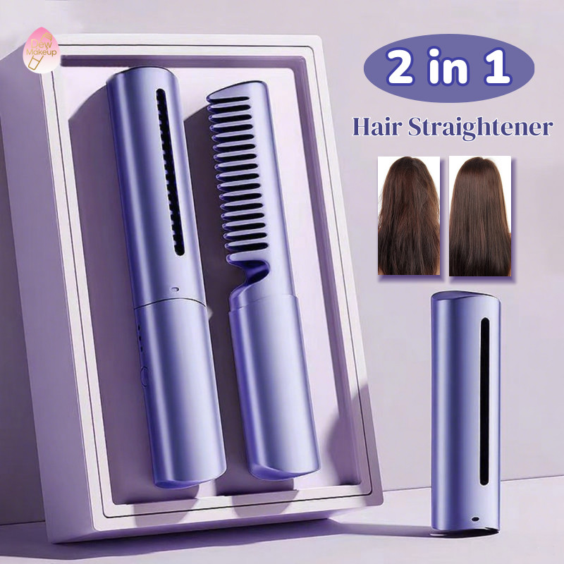 Wireless Straight Hair Comb 2 in1 Hair Straightener and Curler Upgrade ...